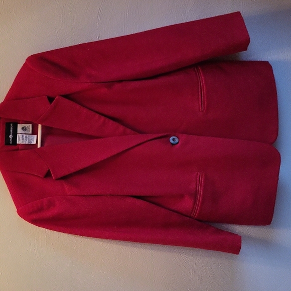Sag Harbor | Jackets & Coats | Sag Harbor Lined Wool Red Blazer Size 8 ...